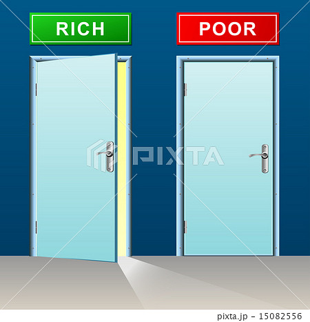 rich and poor doors conceptのイラスト素材 [15082556] - PIXTA