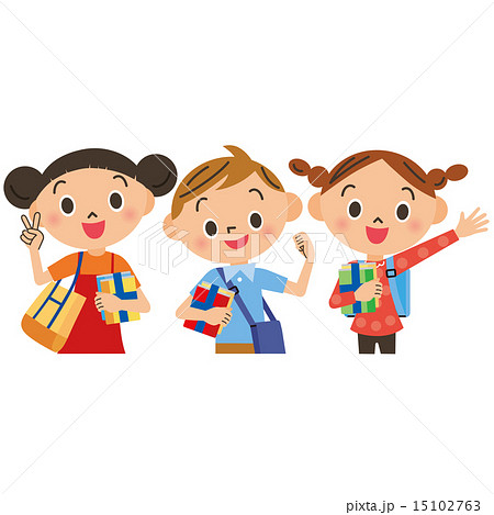 塾に通う子供達のイラスト素材 [15102763] - PIXTA