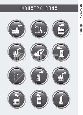 industry buttons over gray background vector...のイラスト素材 [15262536] - PIXTA