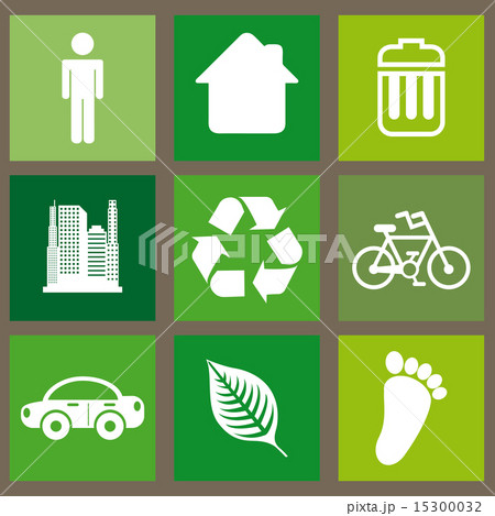 eco design over green background vector...のイラスト素材 [15300032] - PIXTA