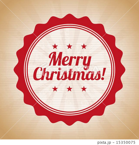 merry christmas over vintage background vector...のイラスト素材 [15350075] - PIXTA