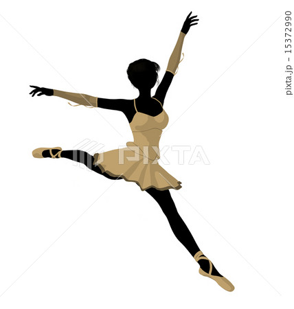 Ballerina Illustration Silhouetteのイラスト素材 [15372990] - PIXTA