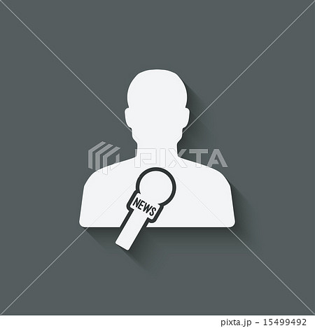 news reporter media symbolのイラスト素材 [15499492] - PIXTA