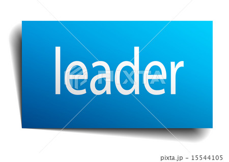 leader blue paper sign on white backgroundのイラスト素材 [15544105] - PIXTA