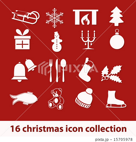 christmas iconsのイラスト素材 [15705978] - PIXTA