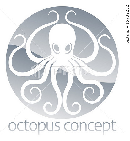 Octopus circle concept designのイラスト素材 [15732252] - PIXTA