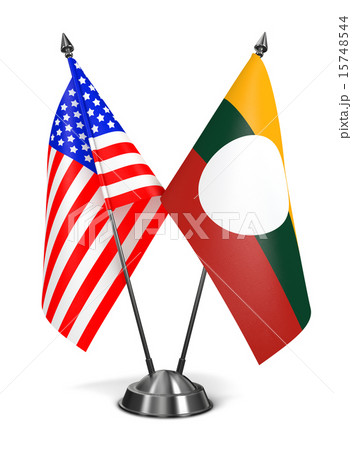 USA and Shan State - Miniature Flags.のイラスト素材 [15748544] - PIXTA