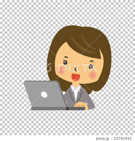 OL for doing personal computer - Stock Illustration [15792932] - PIXTA