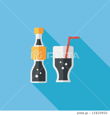 soda drink flat icon with long shadow,eps10のイラスト素材 [15820950] - PIXTA