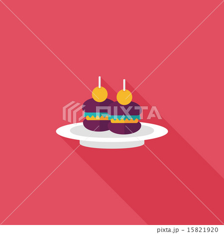 sandwich flat icon with long shadow,eps10のイラスト素材 [15821920] - PIXTA