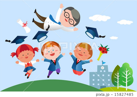graduation and entrance_002のイラスト素材 [15827485] - PIXTA