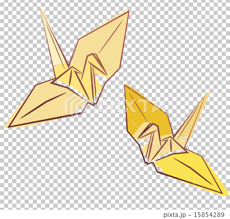 Folded paper crane - Stock Illustration [15854289] - PIXTA