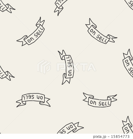 Doodle Sell seamless pattern backgroundのイラスト素材 [15854773] - PIXTA