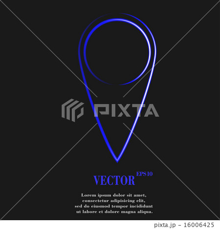 map pointers. Flat modern web button and space foのイラスト素材 [16006425] - PIXTA