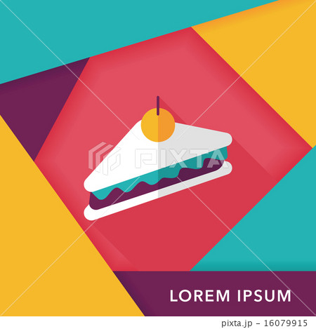 sandwich flat icon with long shadow,eps10のイラスト素材 [16079915] - PIXTA