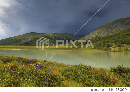 Mountain lake, Altai, Russiaの写真素材 [16193069] - PIXTA