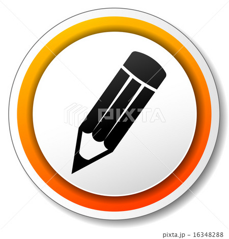 pencil orange iconのイラスト素材 [16348288] - PIXTA