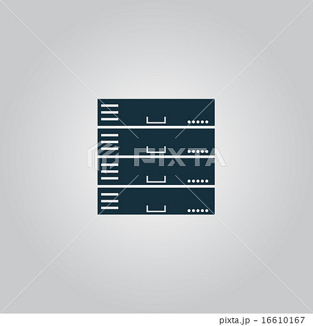 Computer Server Icon Flat