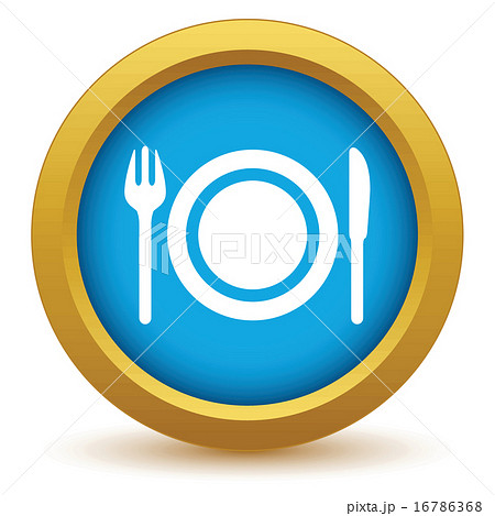 Gold dinner iconのイラスト素材 [16786368] - PIXTA