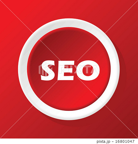 SEO icon on redのイラスト素材 [16801047] - PIXTA