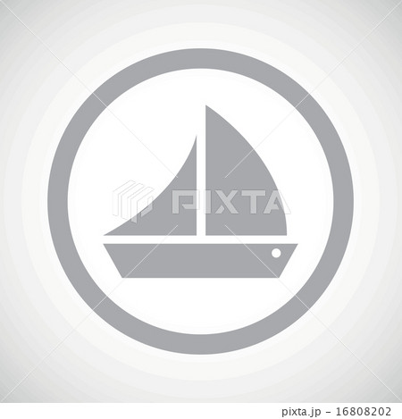 Grey sailing ship sign iconのイラスト素材 [16808202] - PIXTA