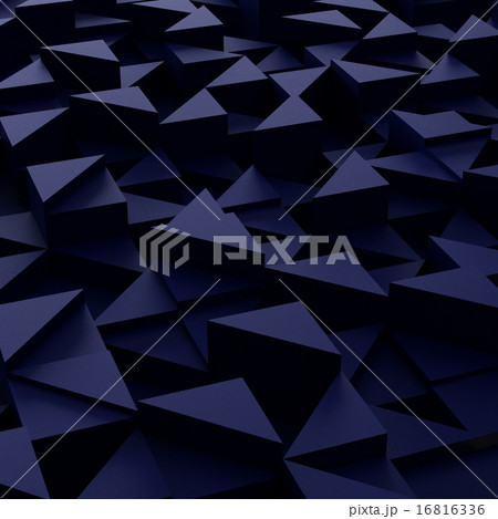 background of 3d blue triangle blocksのイラスト素材 [16816336] - PIXTA