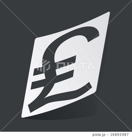 Monochrome pound sterling stickerのイラスト素材 [16893987] - PIXTA