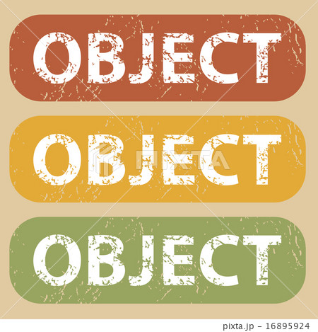 Vintage OBJECT stamp setのイラスト素材 [16895924] - PIXTA