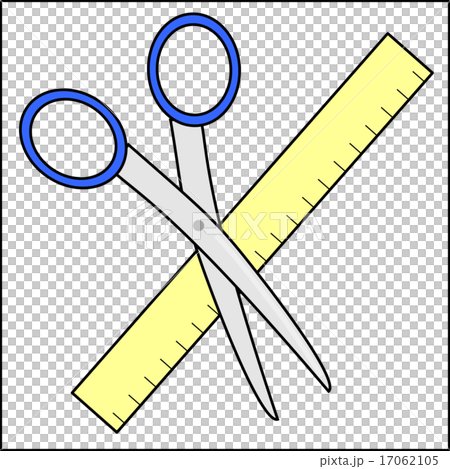 Scissors & ruler - Stock Illustration [17062105] - PIXTA