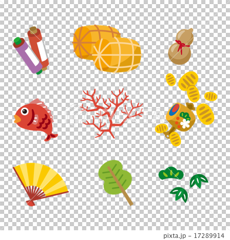 Set of lucky objects - Stock Illustration [17289914] - PIXTA