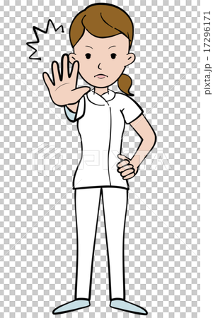 Female nurse stop warning - Stock Illustration [17296171] - PIXTA