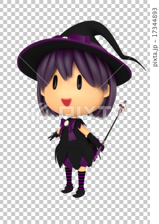 Purple magical girl - Stock Illustration [17344893] - PIXTA