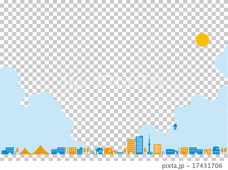 Illustration of the summer cityscape (noon) - Stock Illustration ...