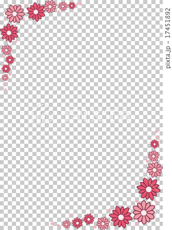 Flower rim decoration pink - Stock Illustration [17451892] - PIXTA
