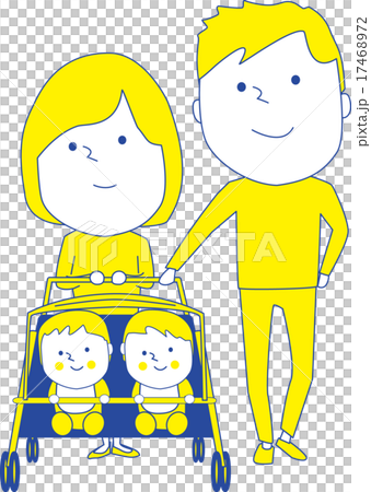 Couple child rearing - Stock Illustration [17468972] - PIXTA