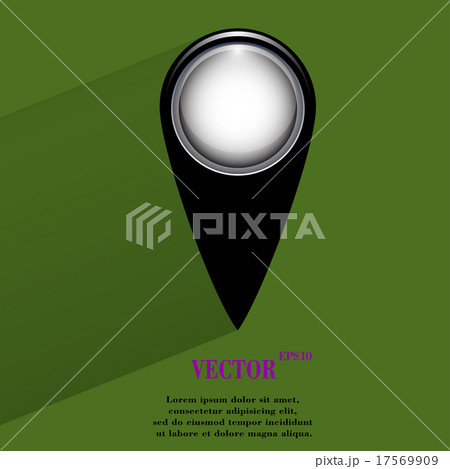 map pointers. Flat modern web button with long shaのイラスト素材 [17569909] - PIXTA