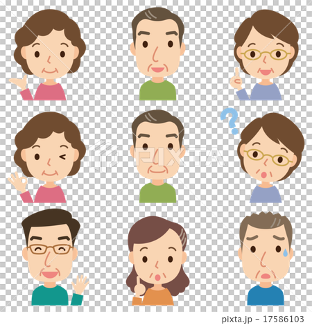 Middle-aged boys and girls upper body icon... - Stock Illustration ...