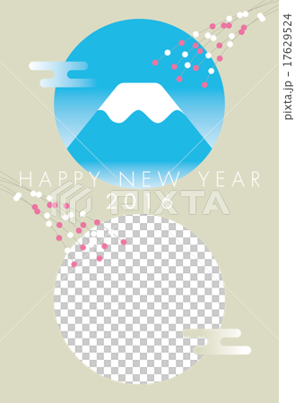 Mt. Fuji frame postcard - Stock Illustration [17629524] - PIXTA