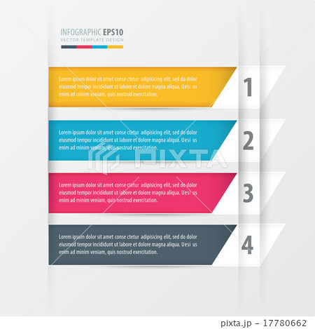 tilted squares Modern infographics banner.のイラスト素材 [17780662] - PIXTA