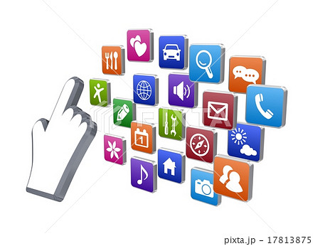 program icons and handのイラスト素材 [17813875] - PIXTA