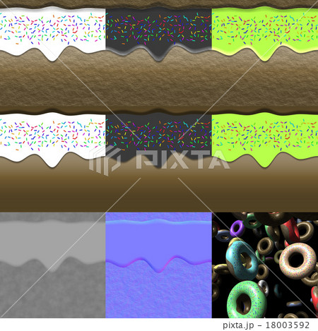 Donuts generated textures with mapsのイラスト素材 [18003592] - PIXTA
