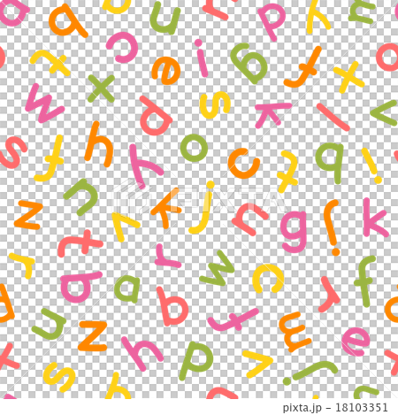 Hand Drawn Lowercase Letters Seamless Pattern - Stock Illustration ...