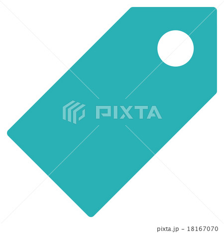 Tag flat cyan color iconのイラスト素材 [18167070] - PIXTA
