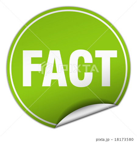 fact round green sticker isolated on whiteのイラスト素材 [18173580] - PIXTA