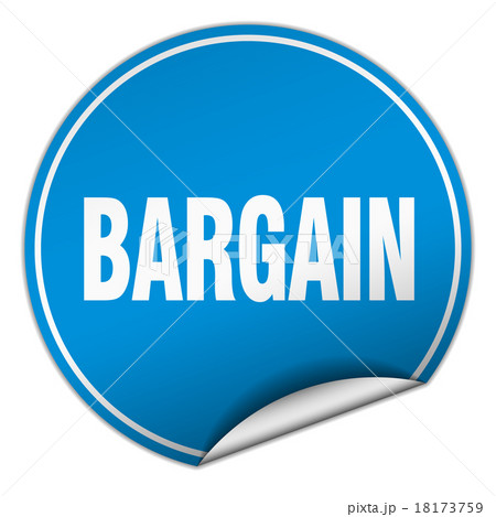 bargain round blue sticker isolated on whiteのイラスト素材 [18173759] - PIXTA