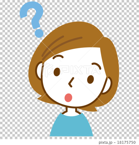 Woman facial expression pose with doubt - Stock Illustration [18175750 ...