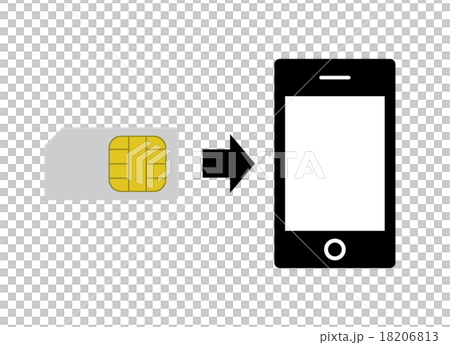 Insert SIM card into smartphone - Stock Illustration [18206813] - PIXTA