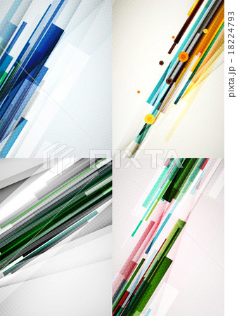 Set of straight lines design abstract backgroundsのイラスト素材 [18224793] - PIXTA