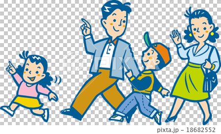 Go out with family - Stock Illustration [18682552] - PIXTA