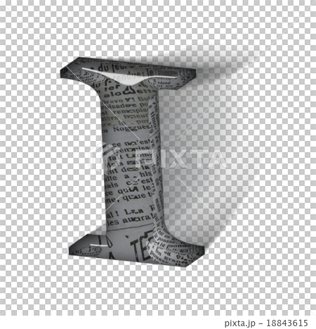 Dynamic glass-like alphabet capital letter (I)... - Stock Illustration ...